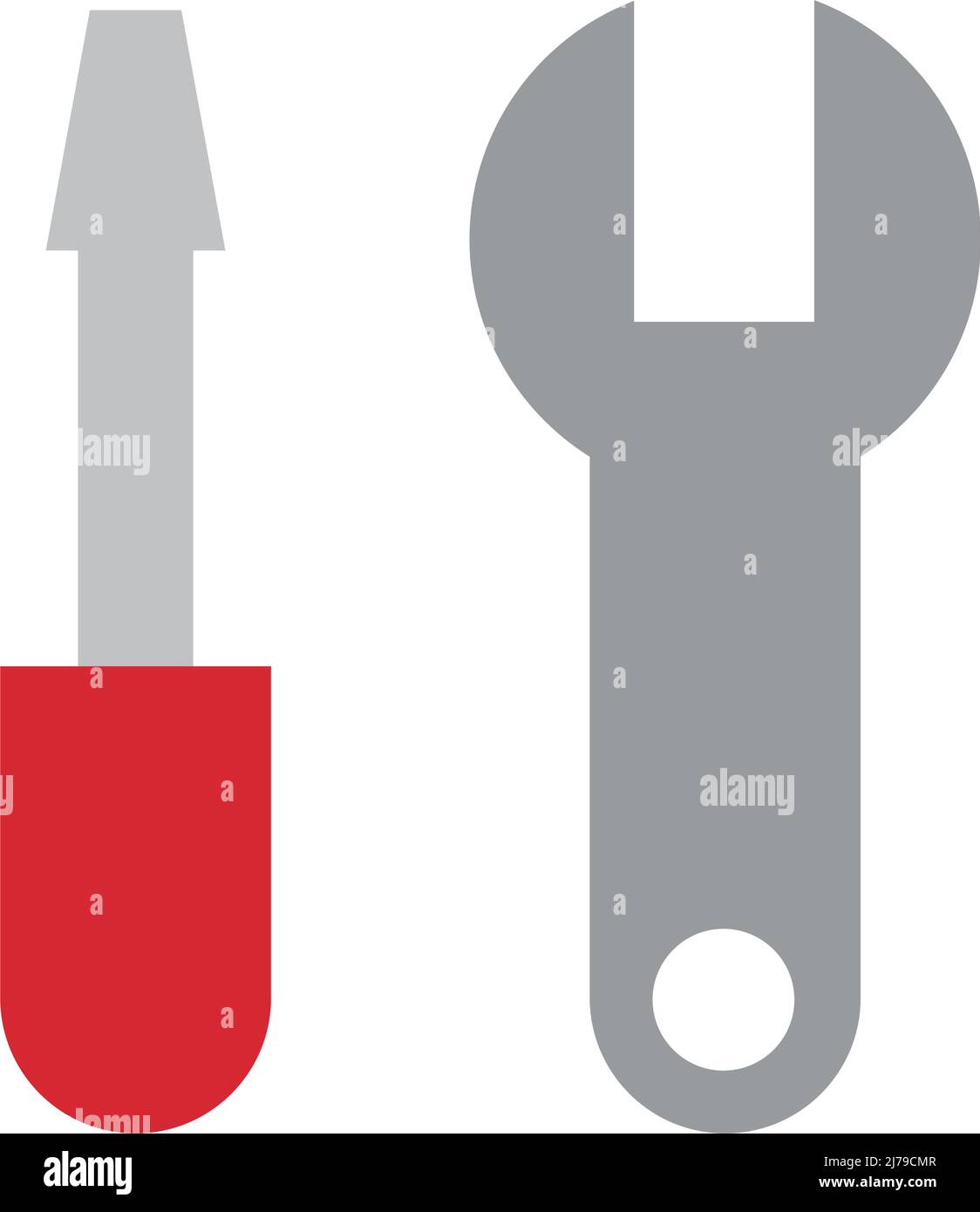 Screwdriver and Spanner icons. Editable vector Stock Vector Image & Art ...