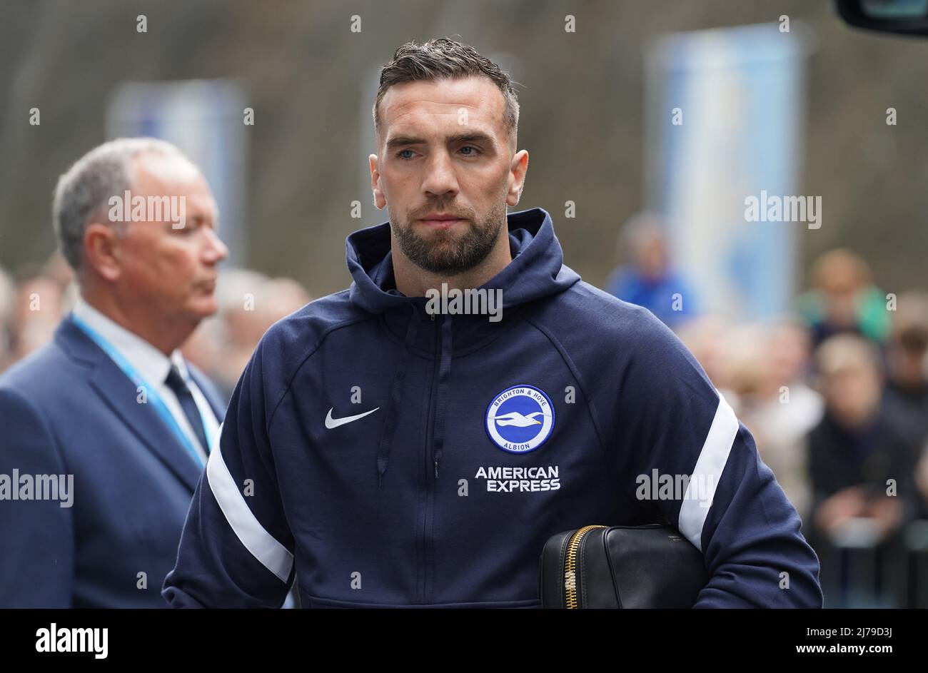 Brighton and Hove Albion's Shane Duffy arriving before the Premier ...