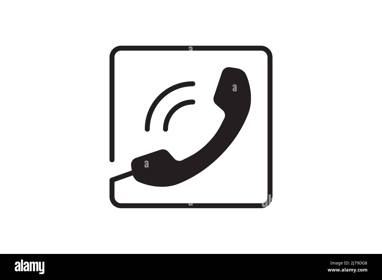 Call phone icon. Communication and support vector symbol. Telephone ...