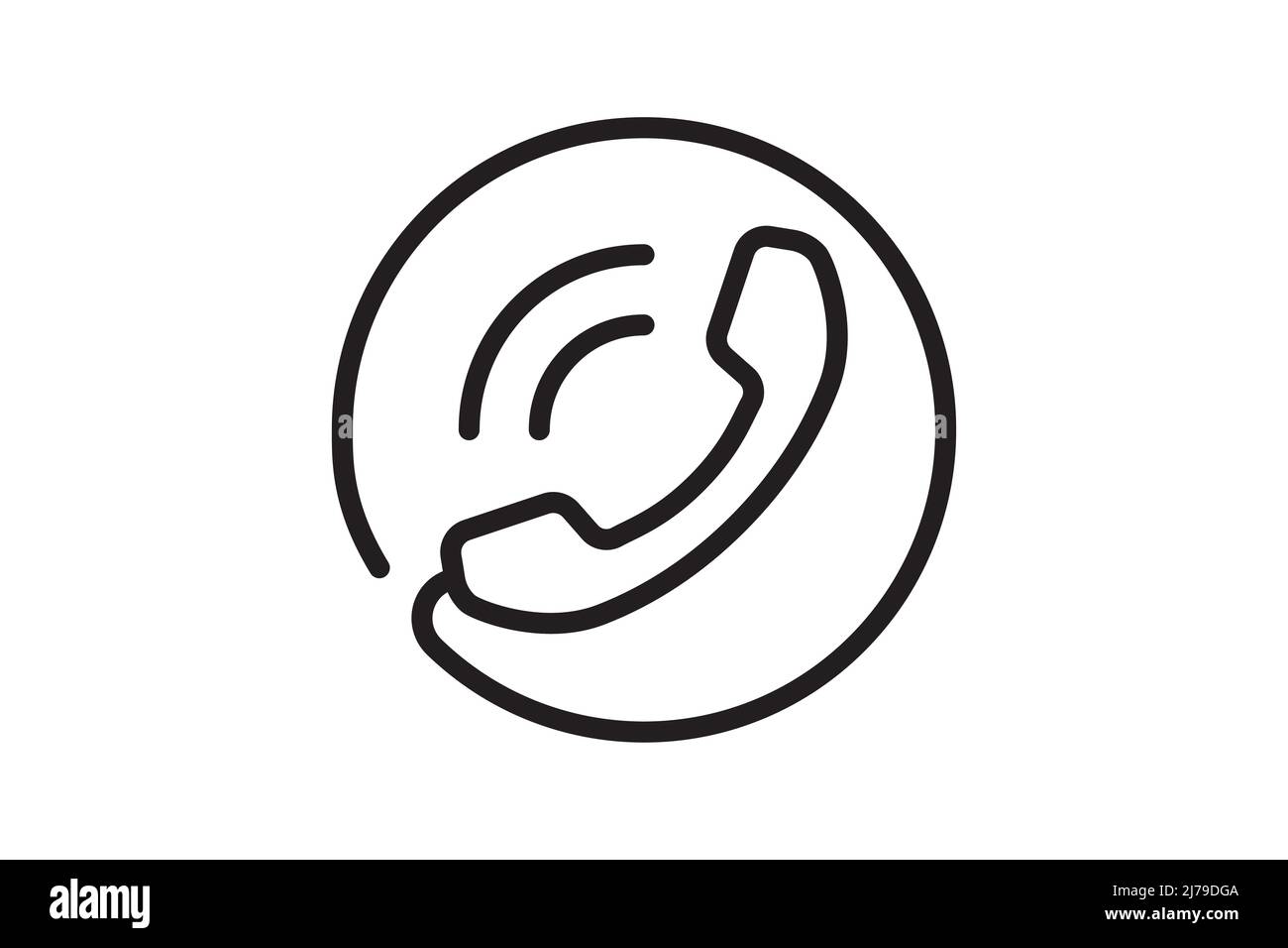 Call phone icon. Communication and support vector symbol. Telephone ...