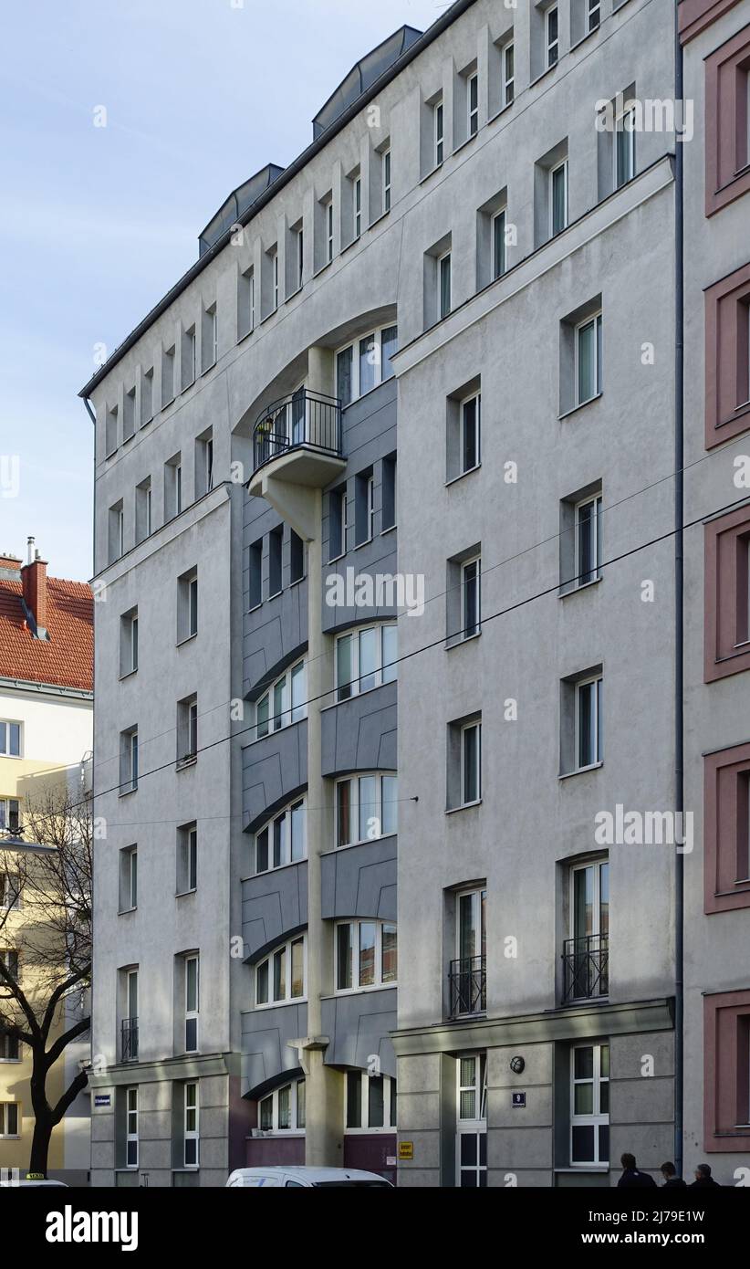 Wien, Schrankenberggasse 18-20, Genossenschaftshaus von Rob Krier, 1983 ...