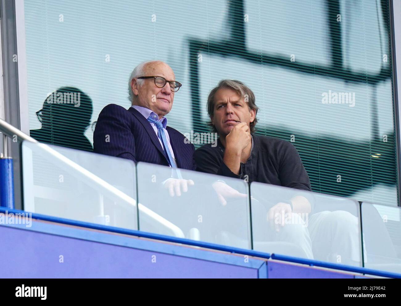 Chelsea chairman Bruce Buck (left) and prospective owner Todd Boehly in ...