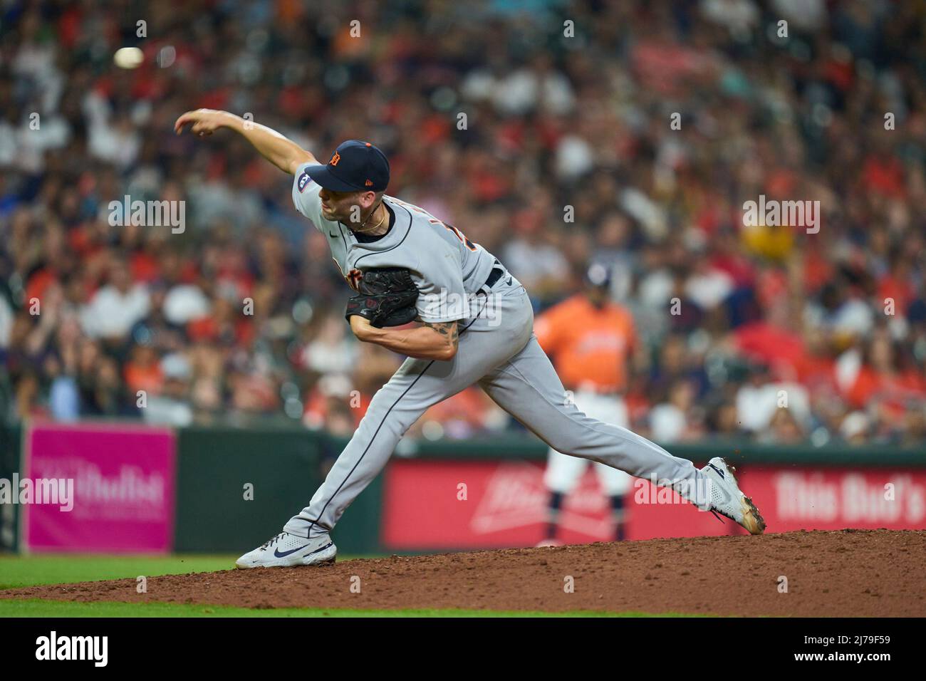 May 6 2022: Detroit pitcher Alex Lange (55) throws a pitch during the ...