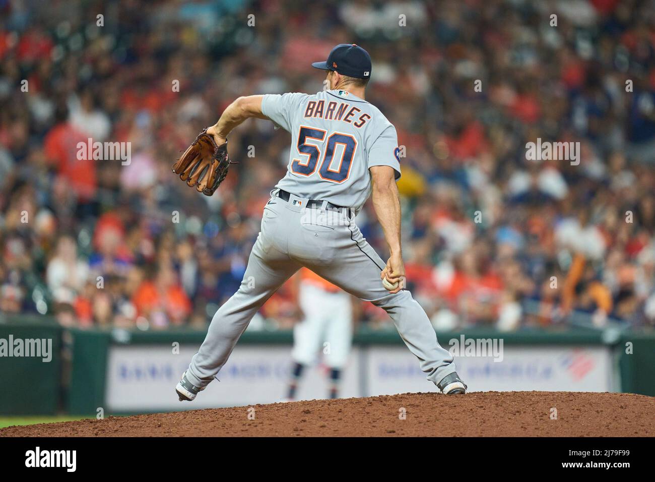 May 6 2022: Detroit pitcher Jacob Barnes (50) throws a pitch during the ...