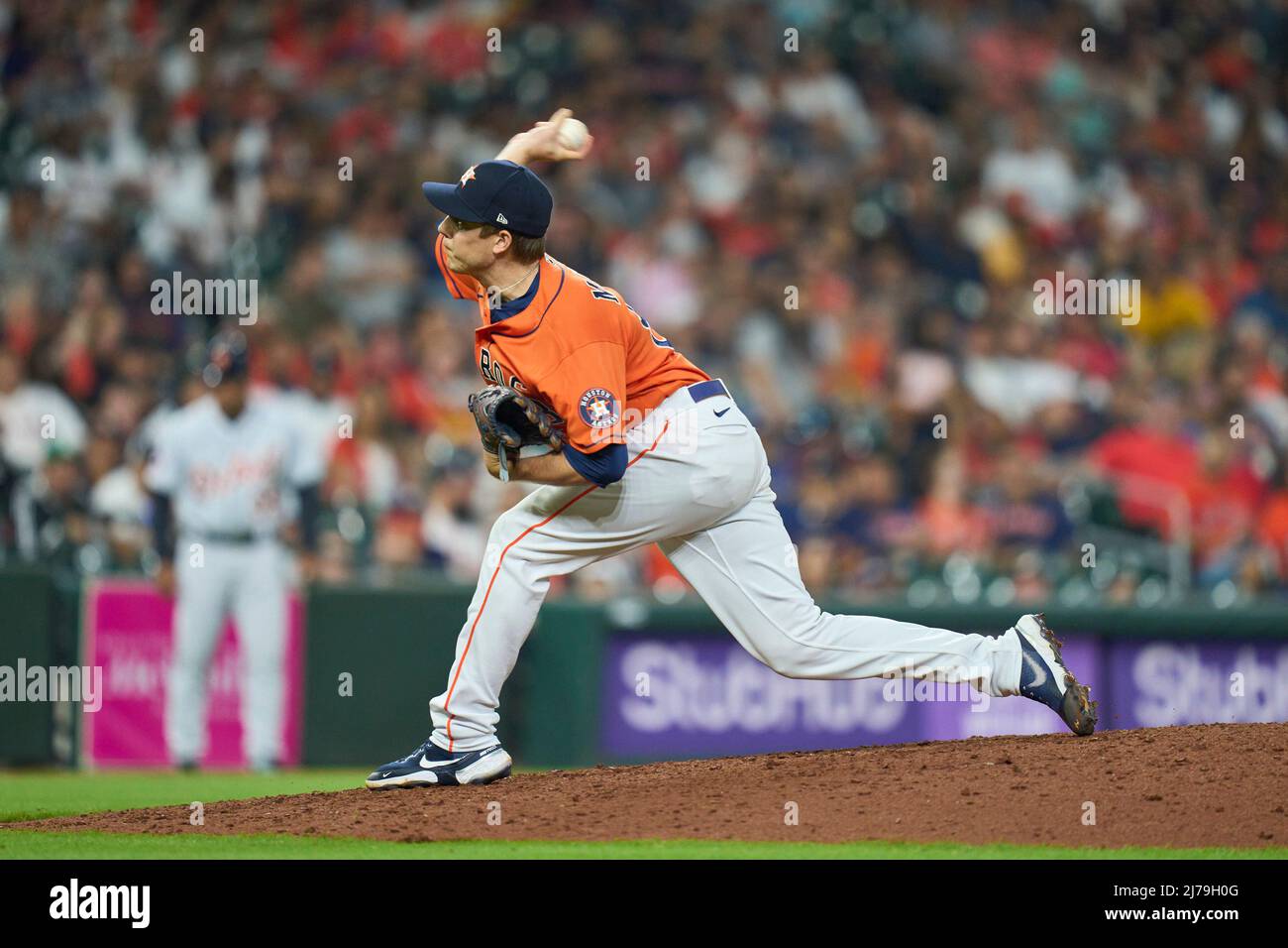 May 6 2022: Houston pitcher Phil Maton (88) throws a pitch during the ...