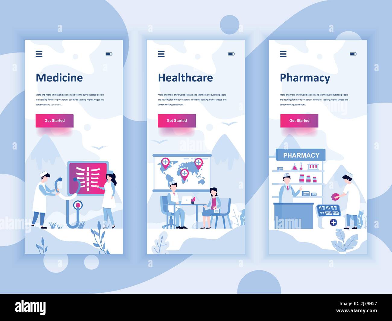 Mobile healthcare application Stock Vector Images - Alamy