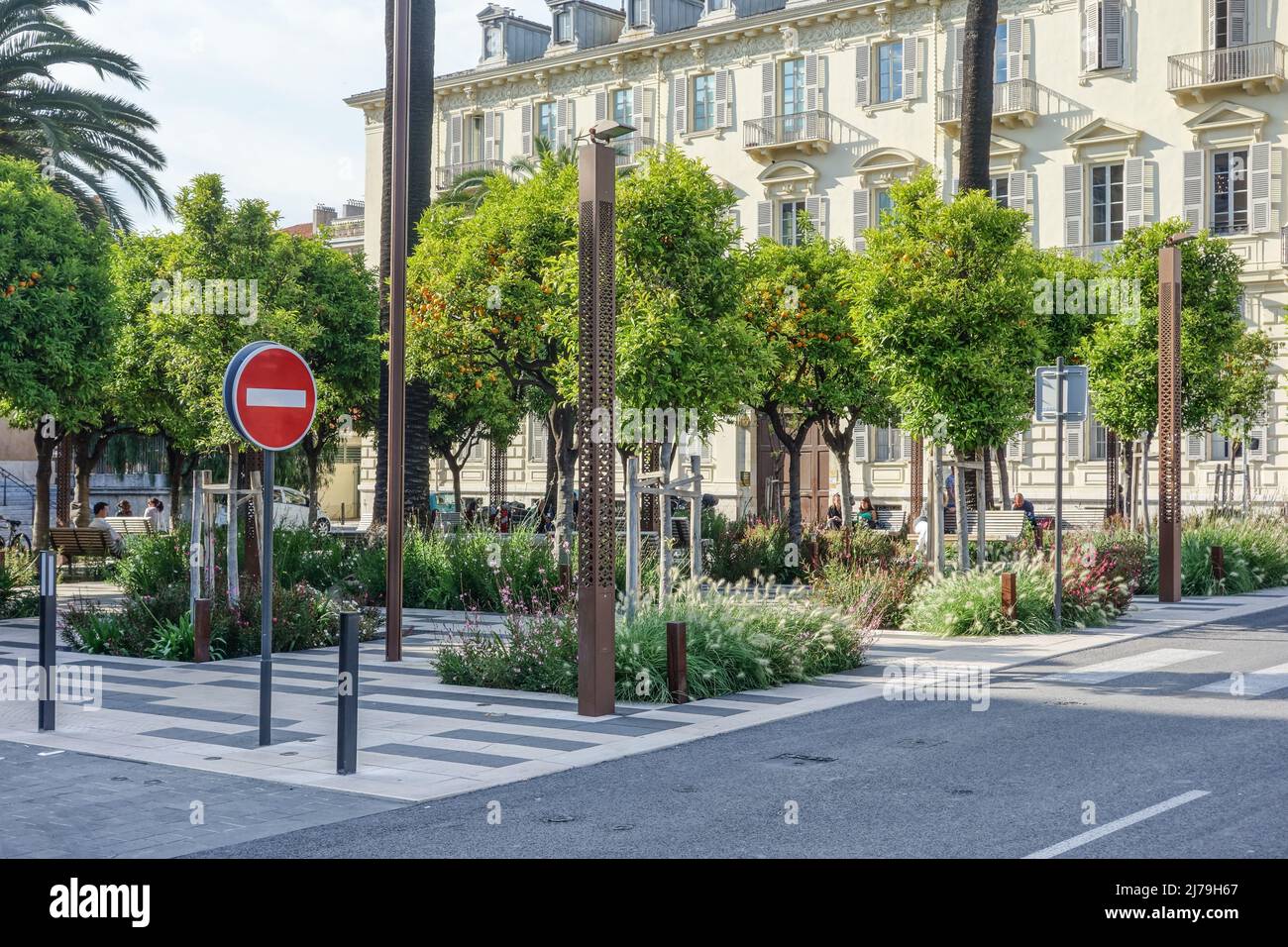 Nizza, Promenade du Paillon // Nice, Promenade du Paillon Stock Photo ...