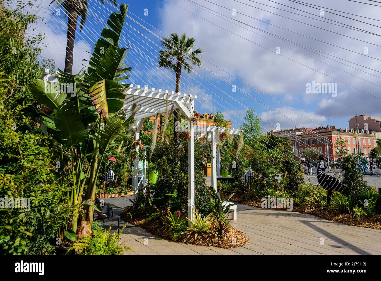 Nizza, Promenade du Paillon // Nice, Promenade du Paillon Stock Photo ...
