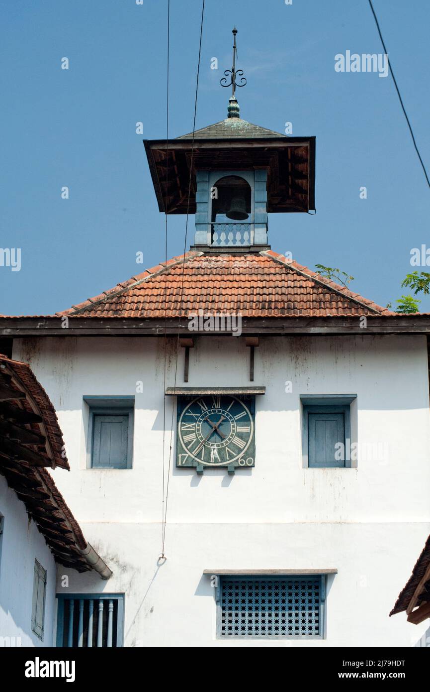 Clock tower of synagogue at Mattancherry Kochi state Kerala India 02 04 ...