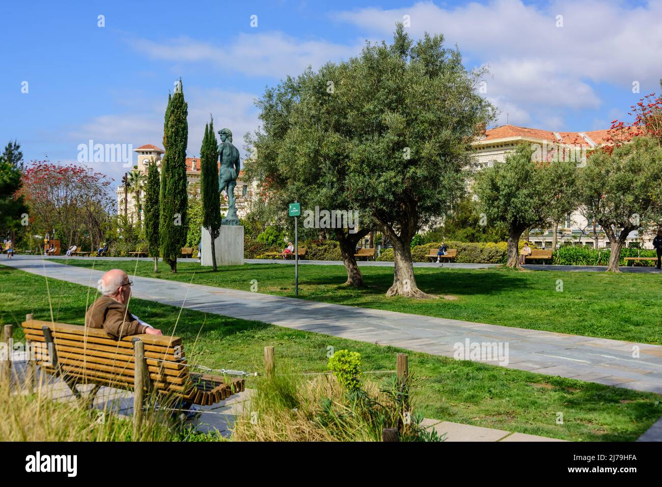 Nizza, Promenade du Paillon // Nice, Promenade du Paillon Stock Photo ...