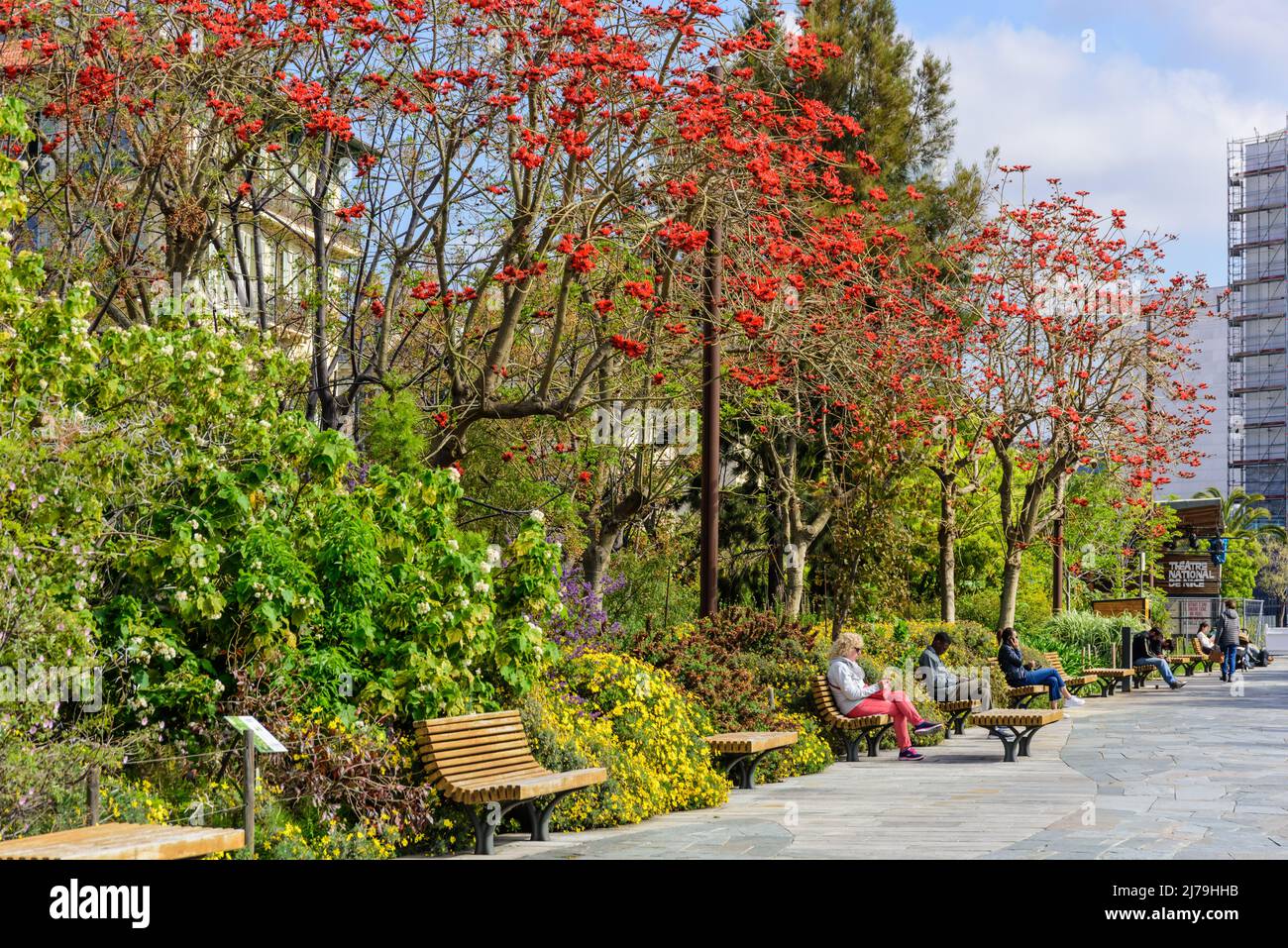Nizza, Promenade du Paillon // Nice, Promenade du Paillon Stock Photo ...
