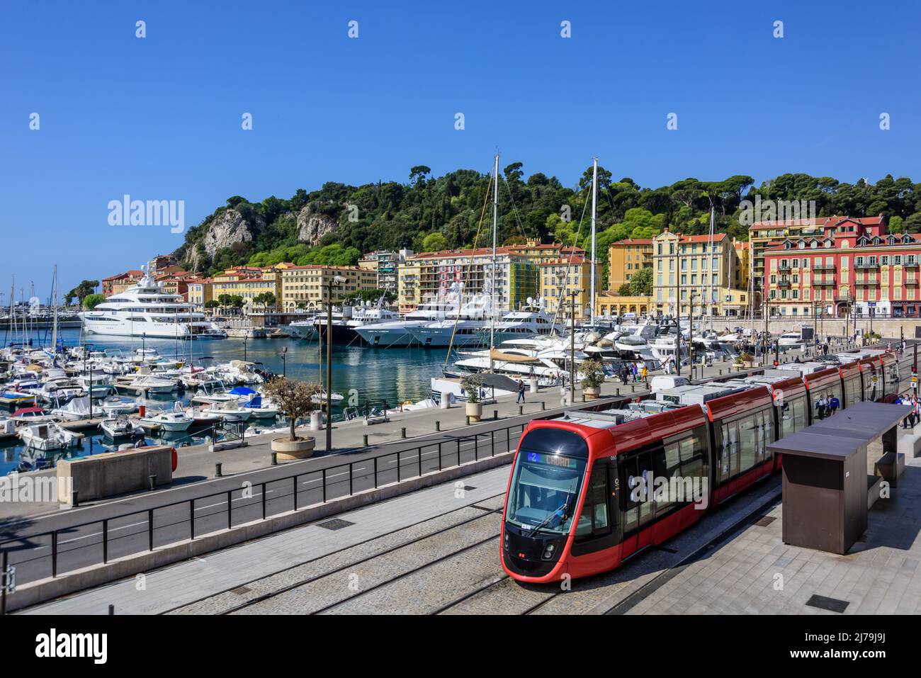 Nice france tram line 2 hi-res stock photography and images - Alamy