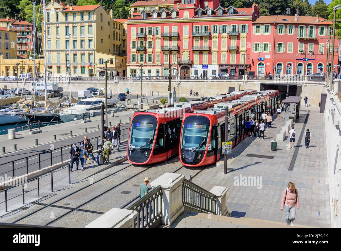 Nice france tram line 2 hi-res stock photography and images - Alamy