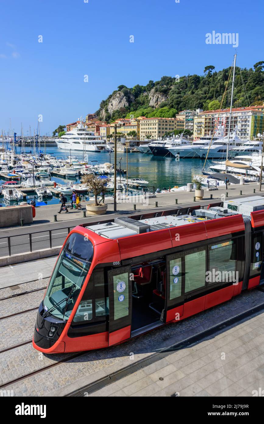 Nice france tram line 2 hi-res stock photography and images - Alamy
