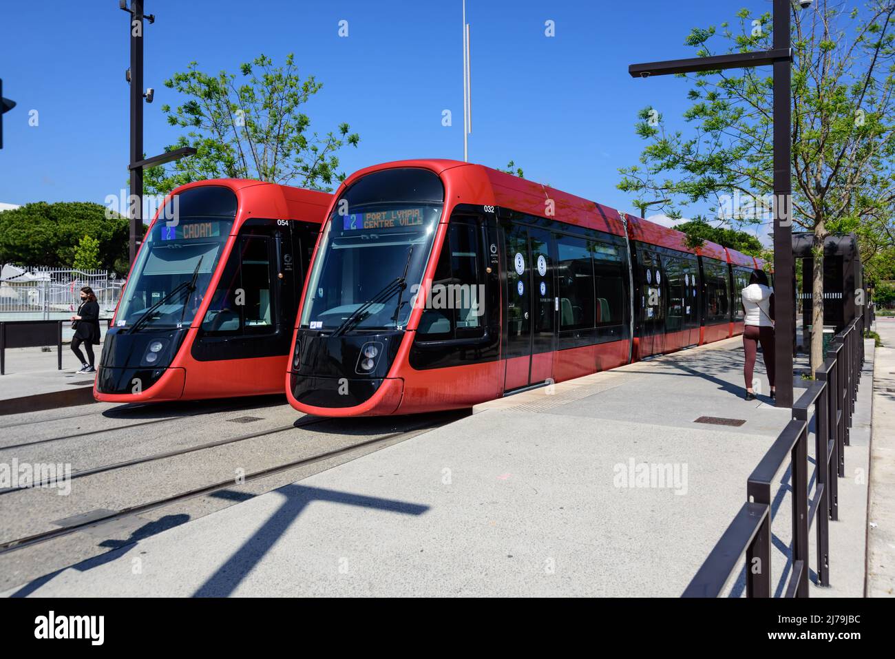 Nice france tram line 2 hi-res stock photography and images - Alamy