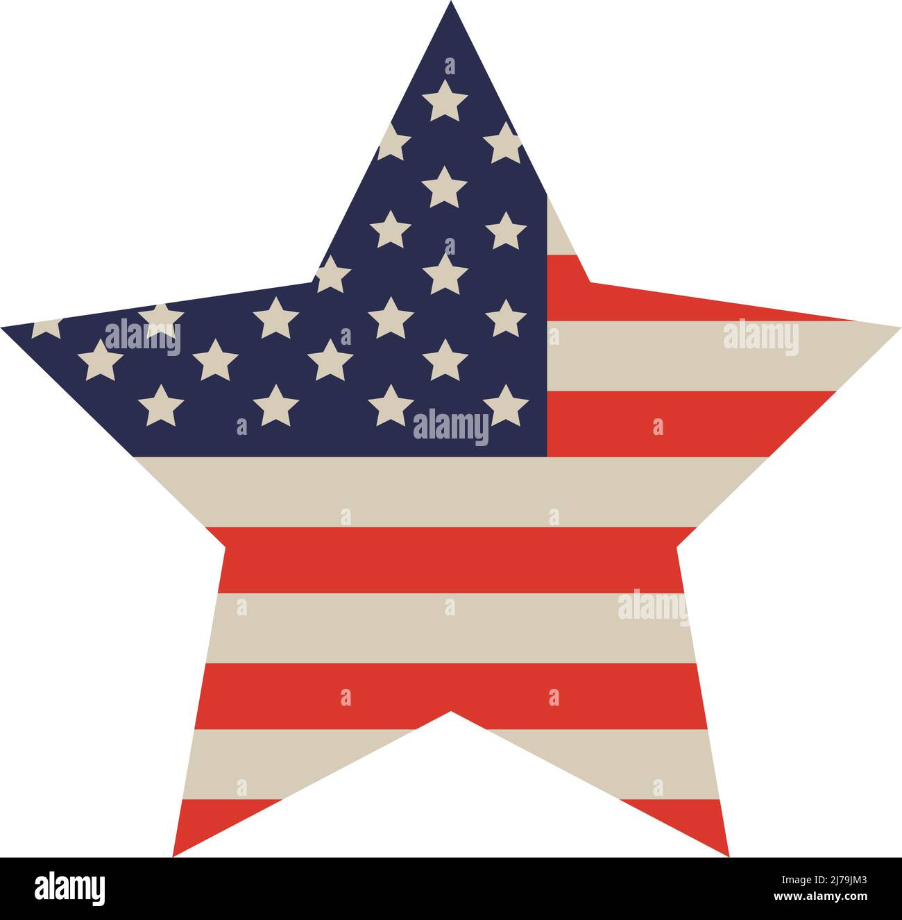 USA flag inside star Stock Vector Image & Art - Alamy