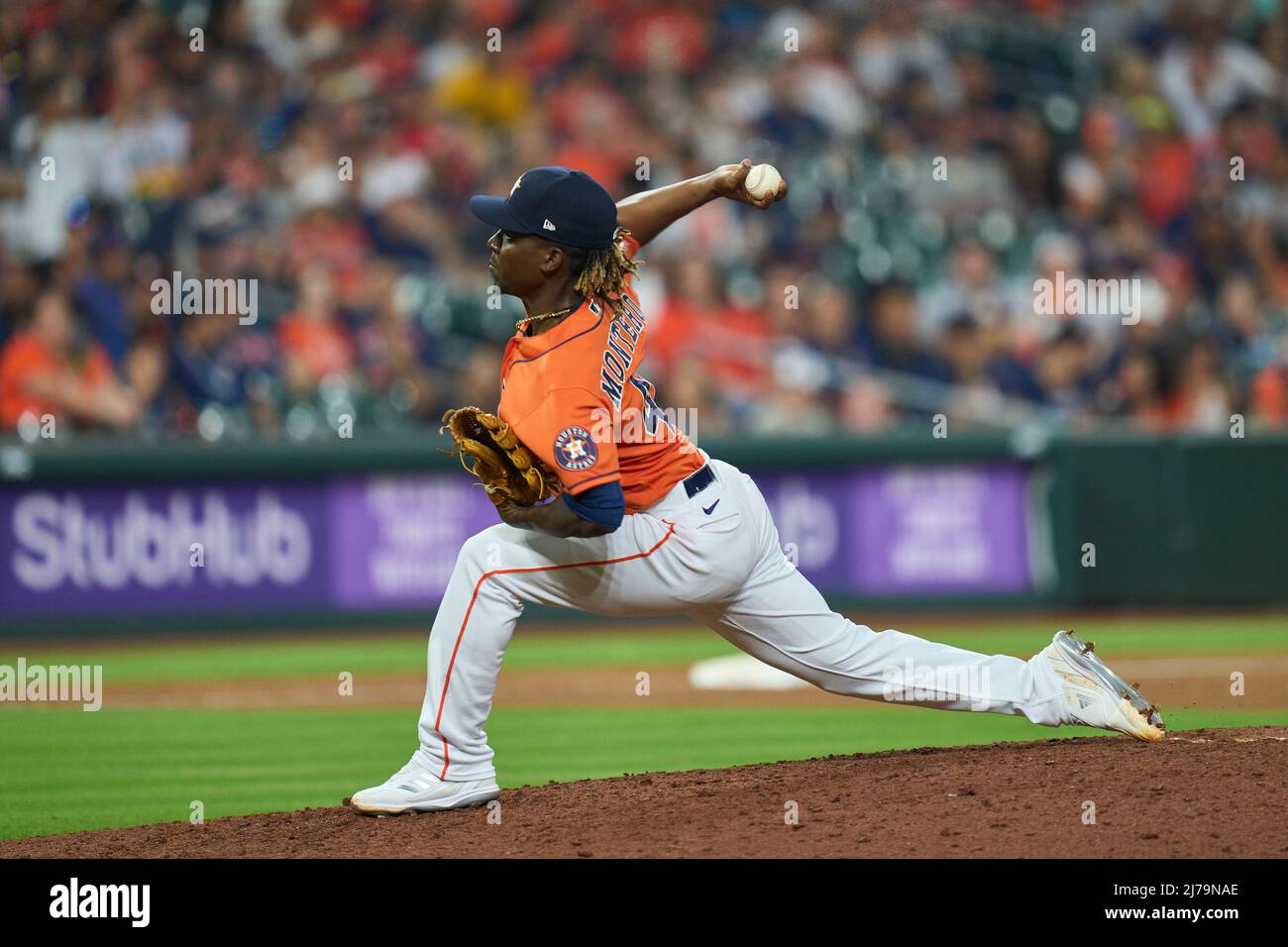 May 6 2022: Houston pitcher Rafael Montero (47) throws a pitch during ...