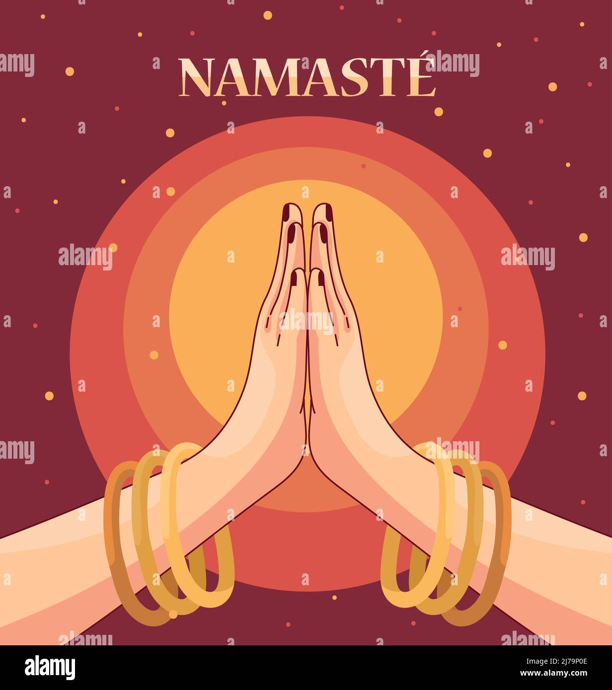 hands namaste gesture Stock Vector Image & Art - Alamy