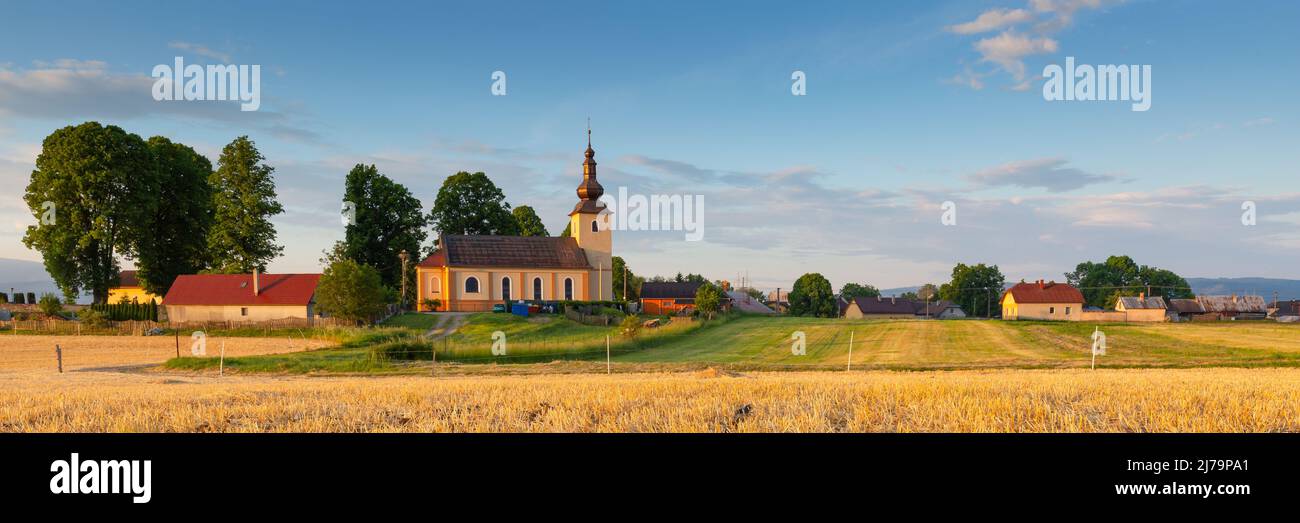 Summer fields at Ivancina village, Slovakia Stock Photo - Alamy
