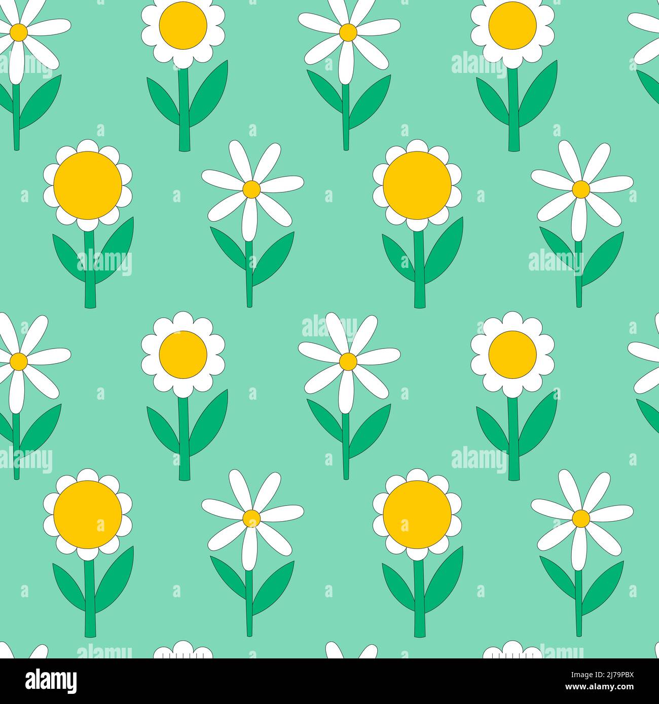 Simple flower pattern Stock Vector Images - Alamy