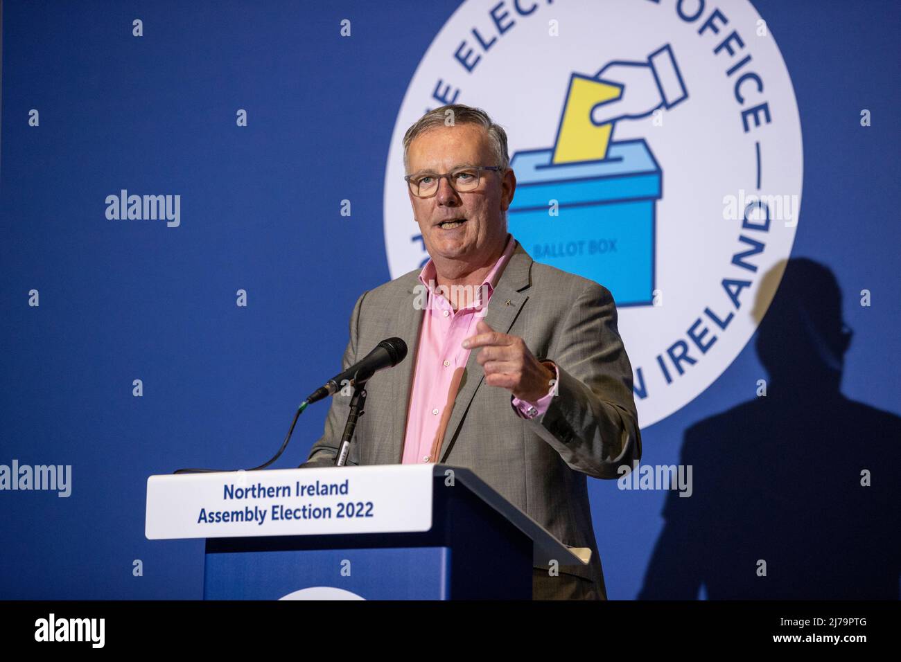 UUP’s Mike Nesbitt giving his exception speech after being returned as ...