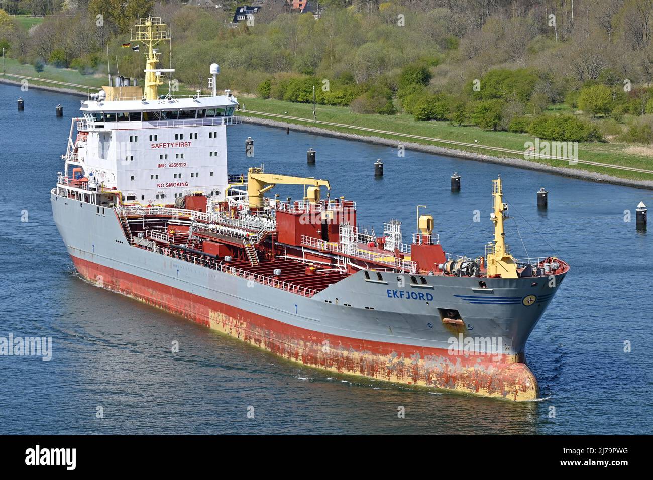 Oil Products Tanker EKFJORD passing the Kiel Canal Stock Photo - Alamy