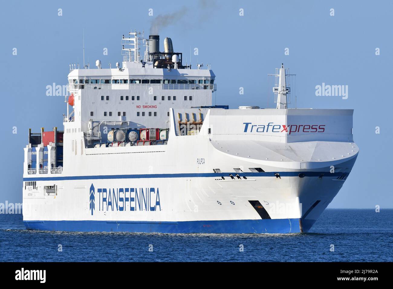 Transfennica's PULPCA navigating the Kiel Fjord Stock Photo - Alamy
