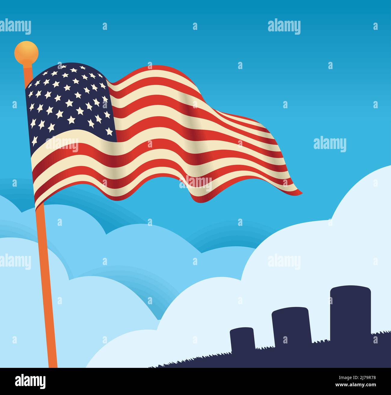 american flag, memorial day Stock Vector Image & Art - Alamy