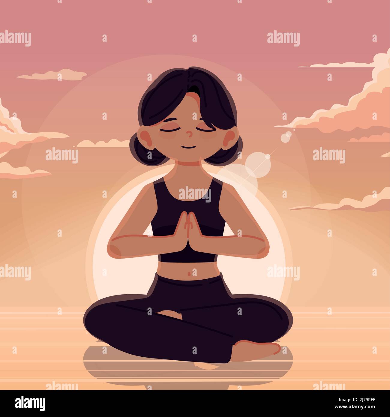Namaste gesture Stock Vector Images - Alamy