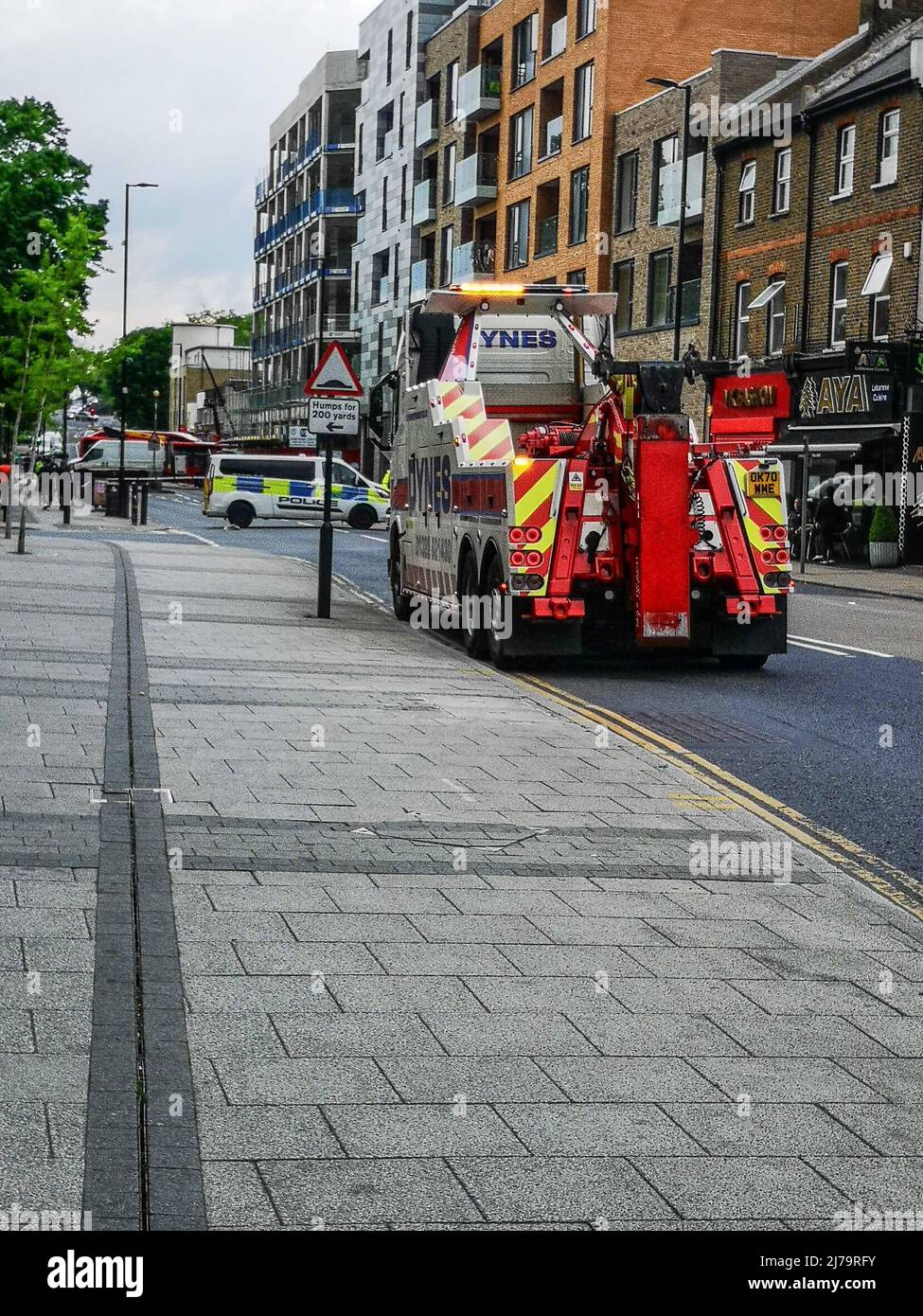 London UK 7 May 2022 A RTA Brough Sutton traffic to stand still and ...