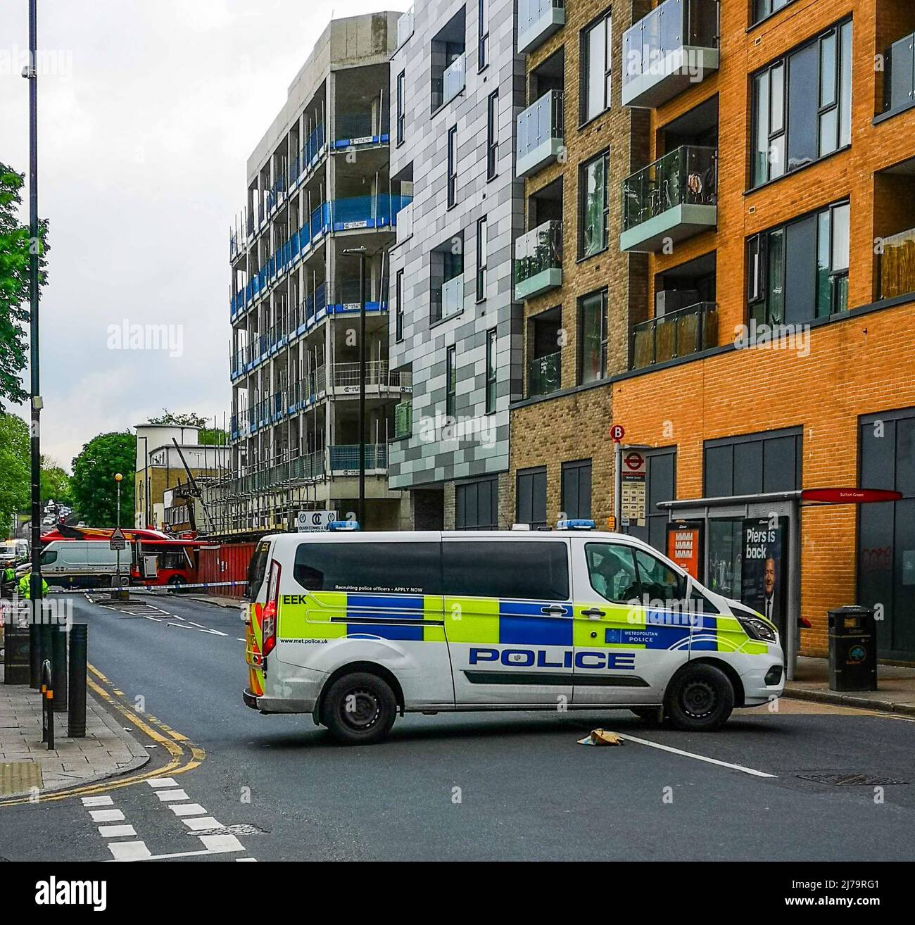 London UK 7 May 2022 A RTA Brough Sutton traffic to stand still and ...