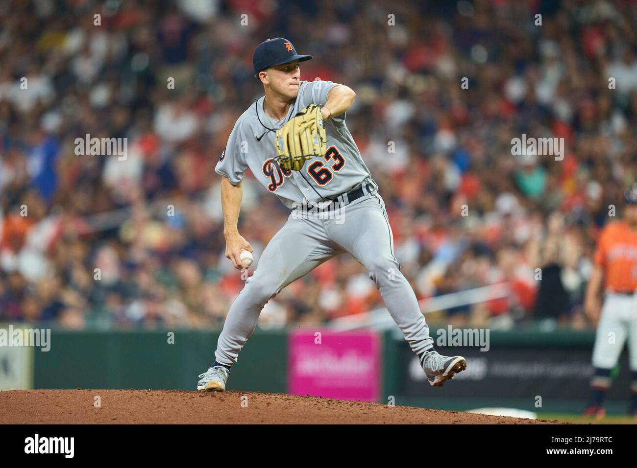 May 6 2022: Detroit pitcher Beau Brieske (63) throws a pitch during the ...