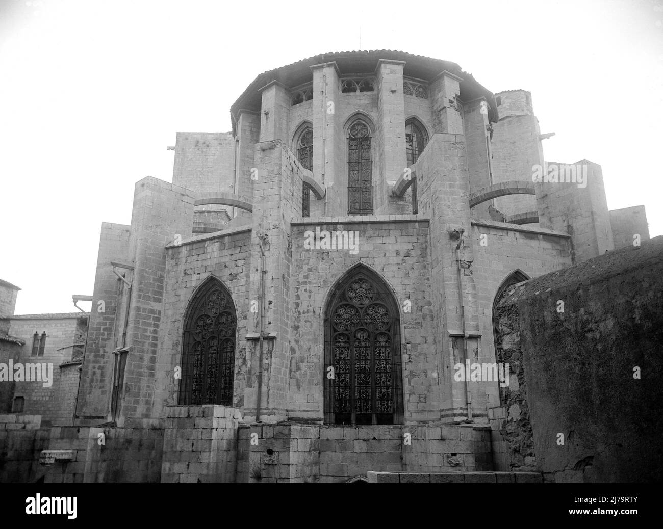 ABSIDE DE LA CATEDRAL DE GERONA - SIGLO XIV - GOTICO CATALAN ...
