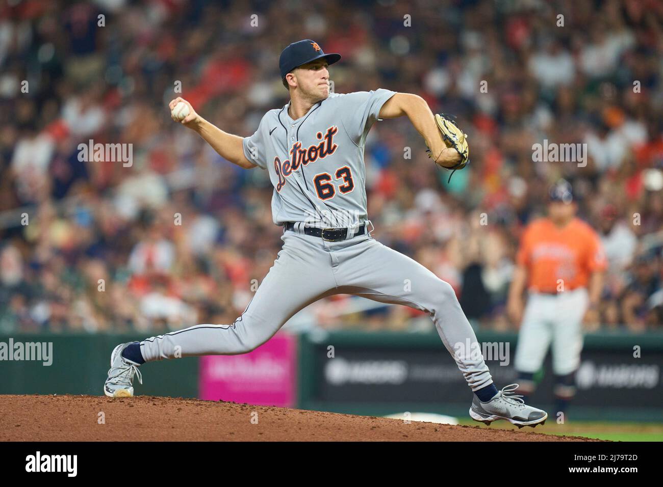 May 6 2022: Detroit pitcher Beau Brieske (63) throws a pitch during the ...