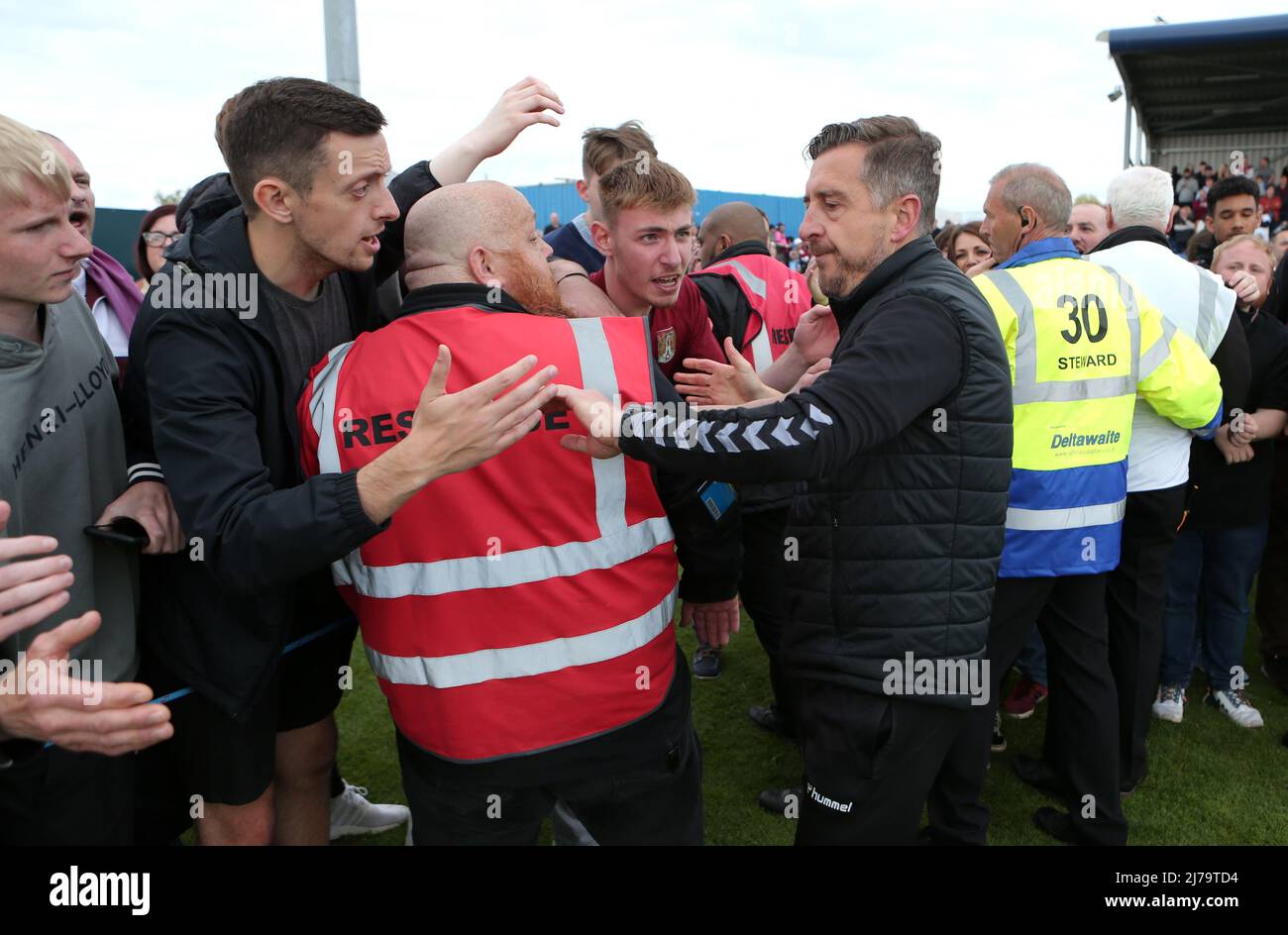 Northampton Town manager Jon Brady with fans after the Sky Bet League ...