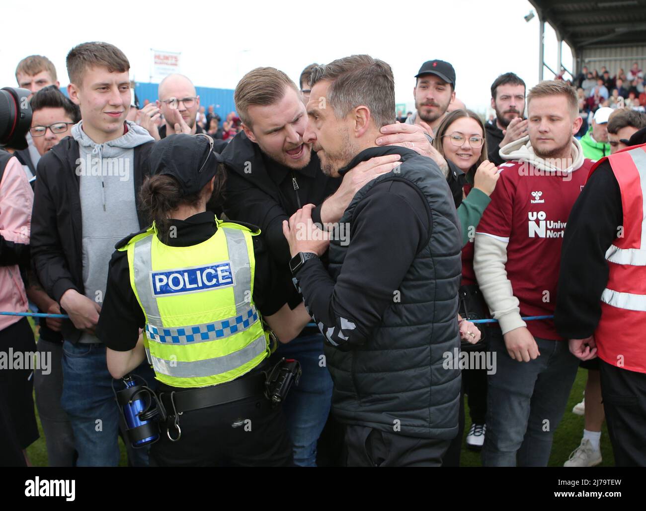 Northampton Town manager Jon Brady with fans after the Sky Bet League ...