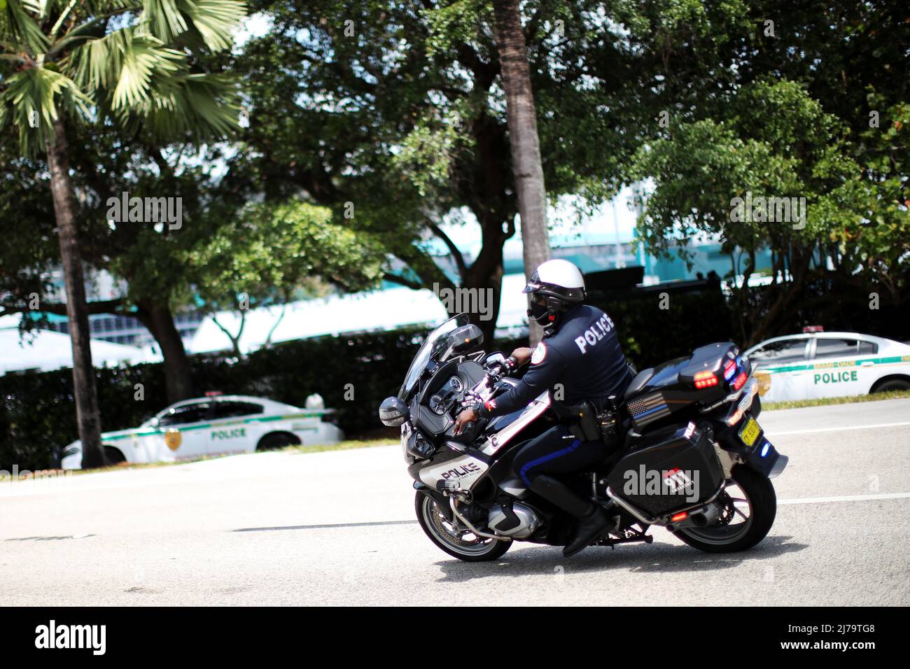 Atmosphere - police motorbike rider. Miami Grand Prix, Saturday 7th May ...