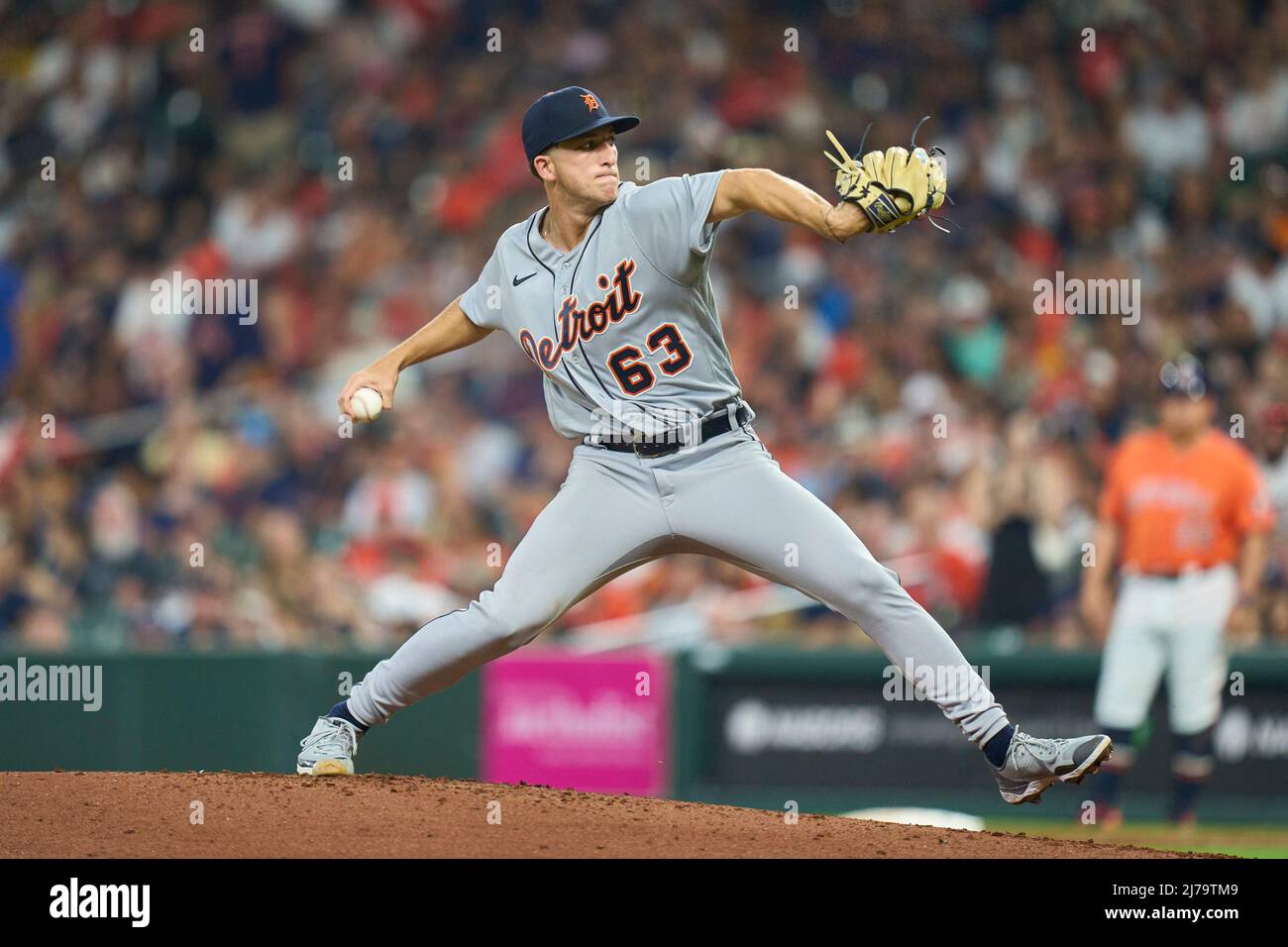 May 6 2022: Detroit pitcher Beau Brieske (63) throws a pitch during the ...