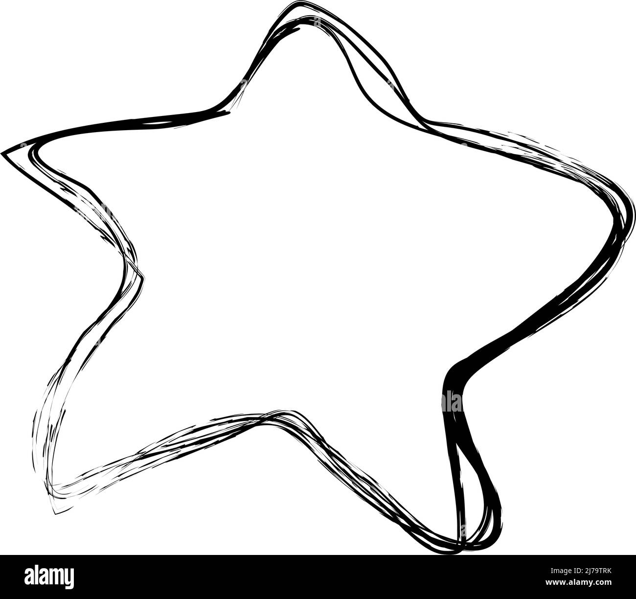 star shape vector doodle hand drawn element Stock Vector Image & Art ...