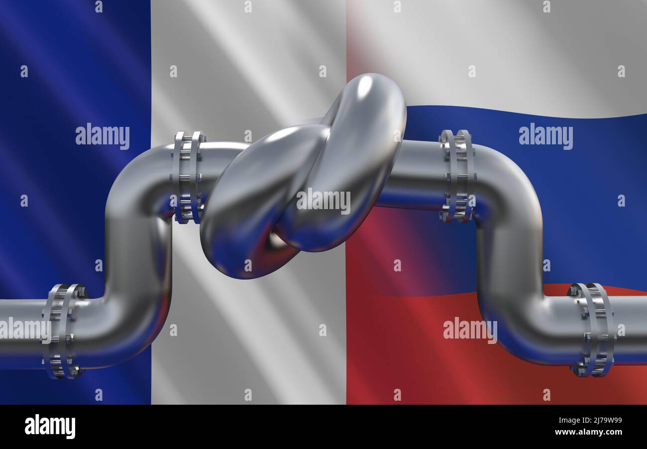 Pipeline with flags france hi-res stock photography and images - Alamy