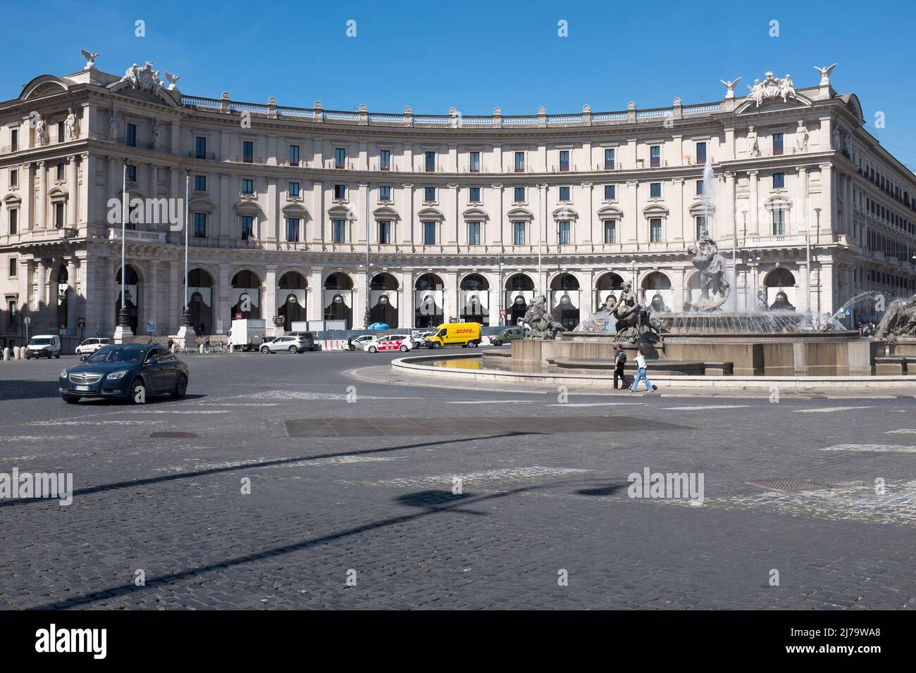 Piazza Repubblica Rome Italy Stock Photo - Alamy