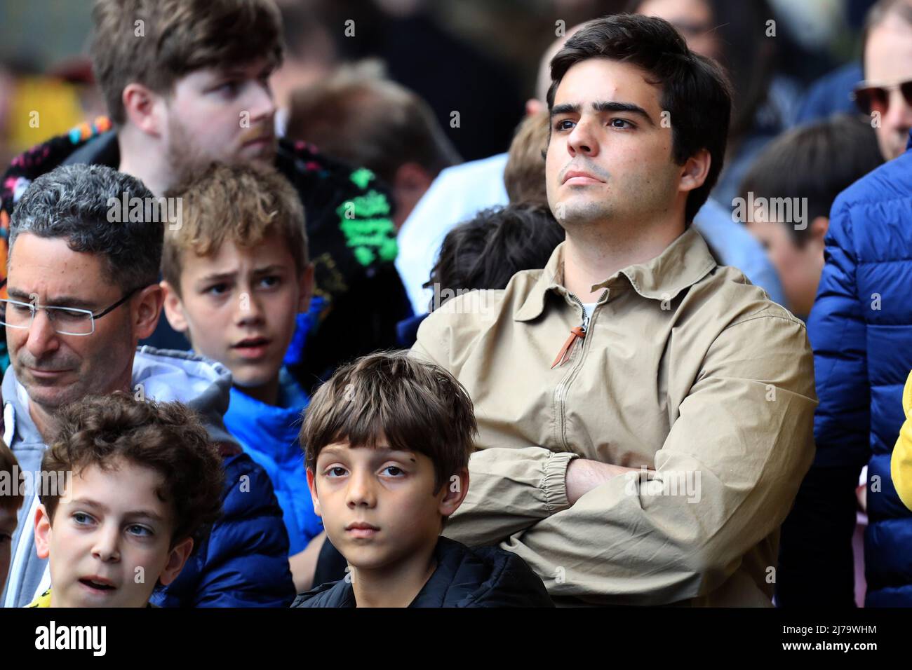 A glum looking Watford fan at full time Stock Photo - Alamy