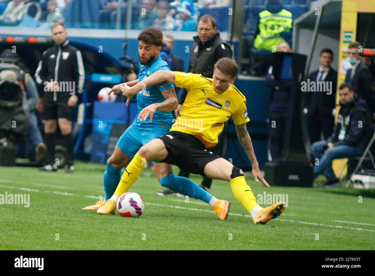 Saint Petersburg, Russia 7 May 2022: Football. Russian Premier League ...