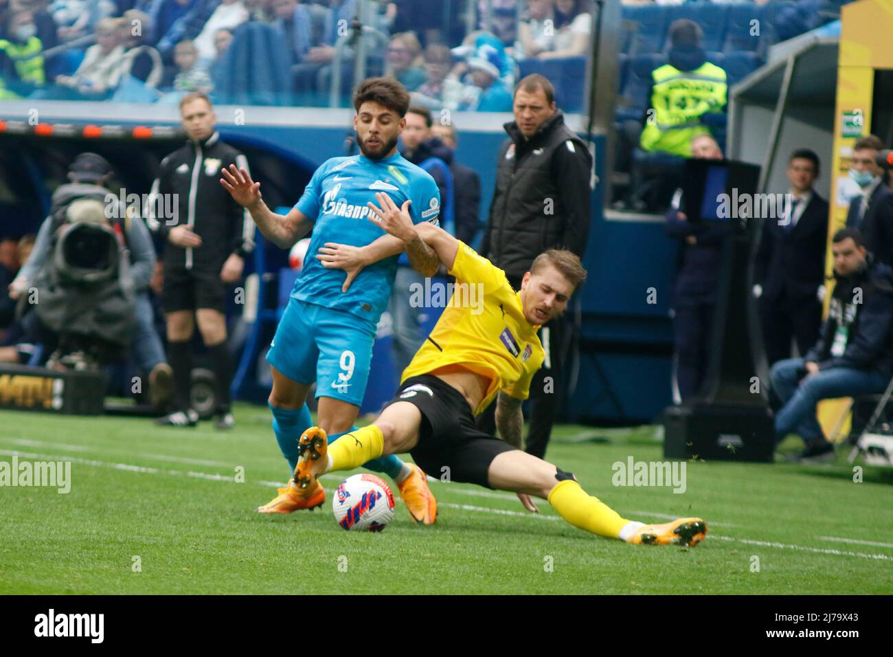 Saint Petersburg, Russia 7 May 2022: Football. Russian Premier League ...
