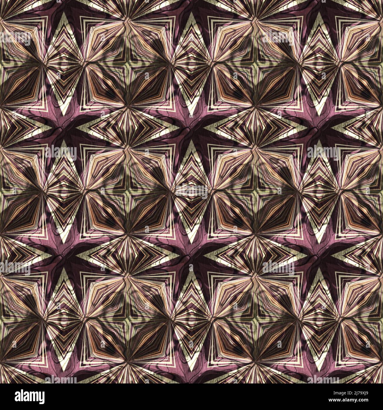 Earthy colours Victorian antique geometric seamless pattern in ...