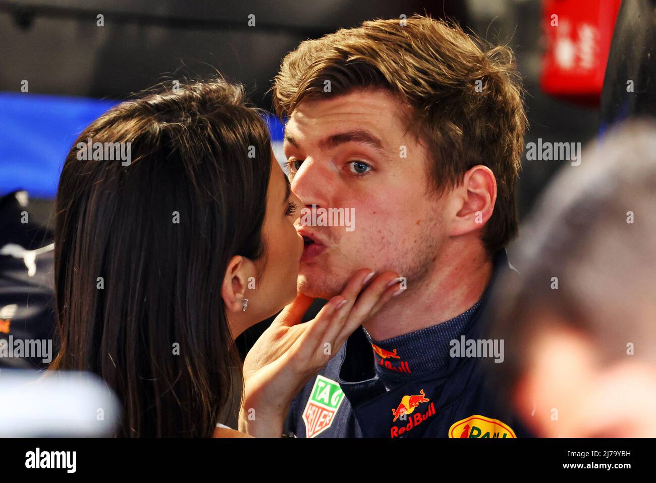 Max Verstappen (NLD) Red Bull Racing with his girlfriend Kelly Piquet ...