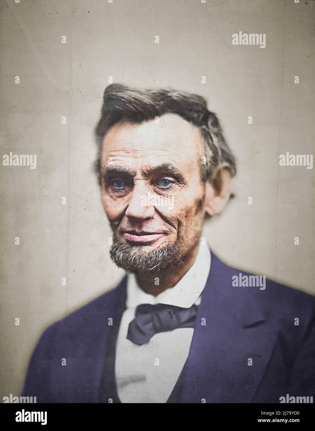 Abraham lincoln portrait colorized hi-res stock photography and images ...