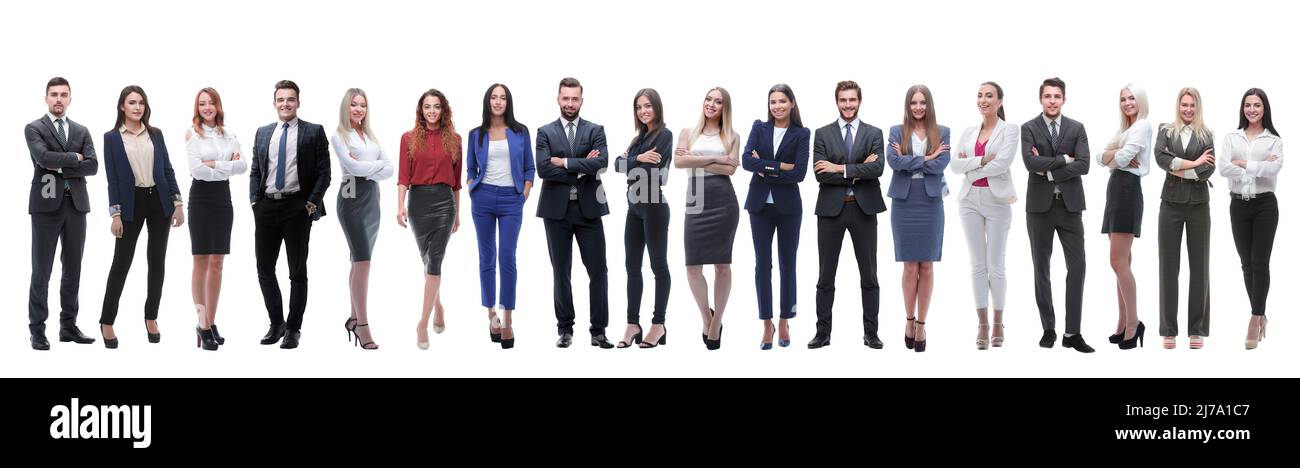 group of young entrepreneurs standing in a row Stock Photo - Alamy