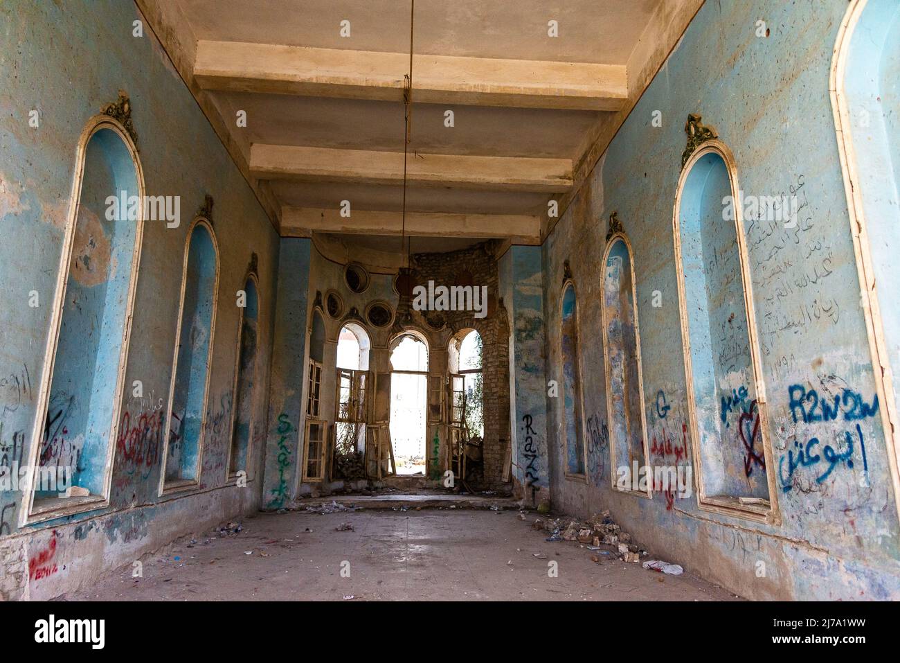 Abandoned Abdullah al-Suleiman palace, Mecca province, Taïf, Saudi ...