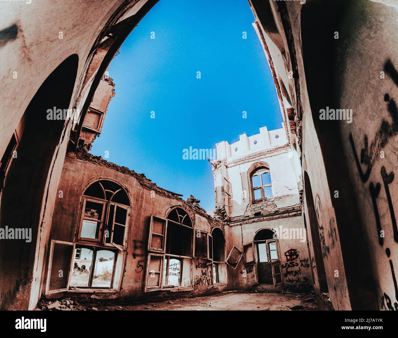 Abandoned Abdullah al-Suleiman palace, Mecca province, Taïf, Saudi ...